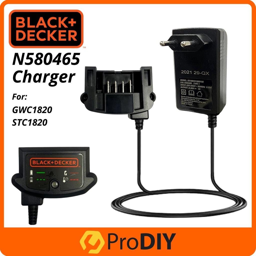 BLACK DECKER Charger SA Type N580465 For GWC1820 Blower and STC1820 Trimmer Shopee Singapore