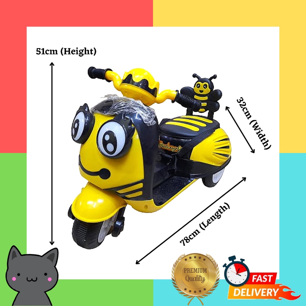 Bee Scooter Electrical Motor With Remote Control (Full Set With Charger & Battery ) | Shopee ...
