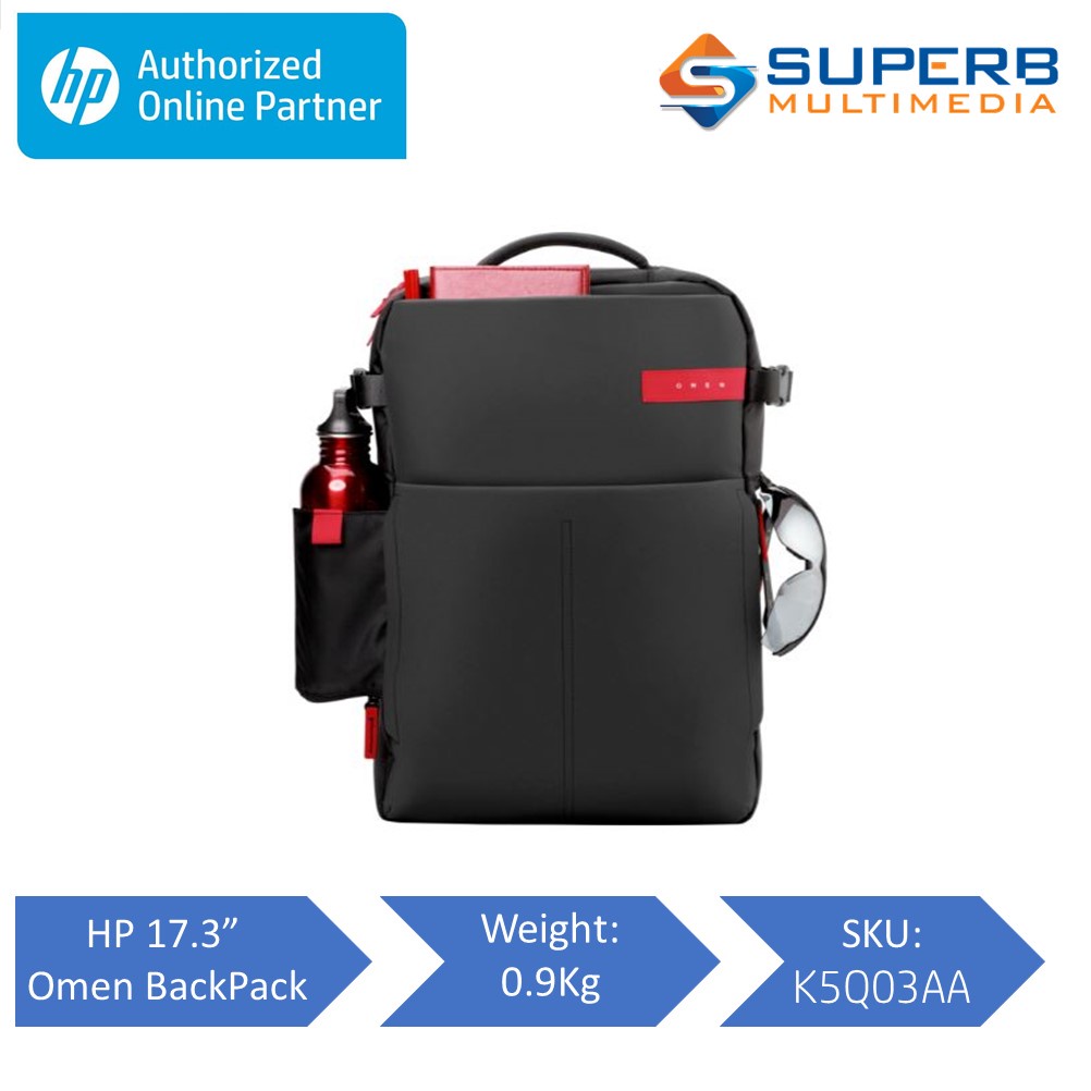 HP 17.3 Omen Backpack (Part ID: K5Q03AA) | Shopee Singapore