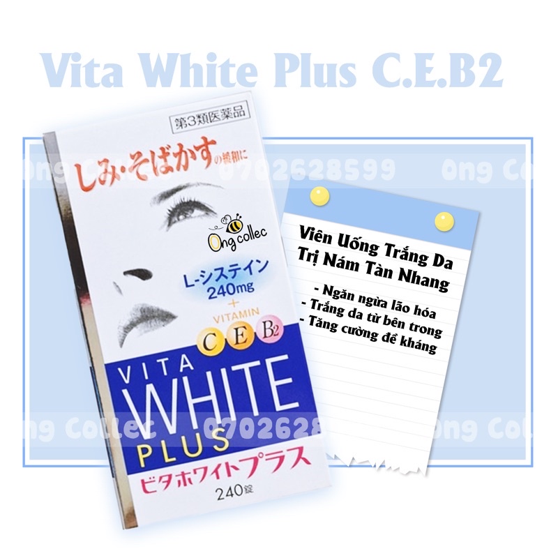 Vita White Plus skin whitening pills 240 pills/box (new model) | Shopee ...