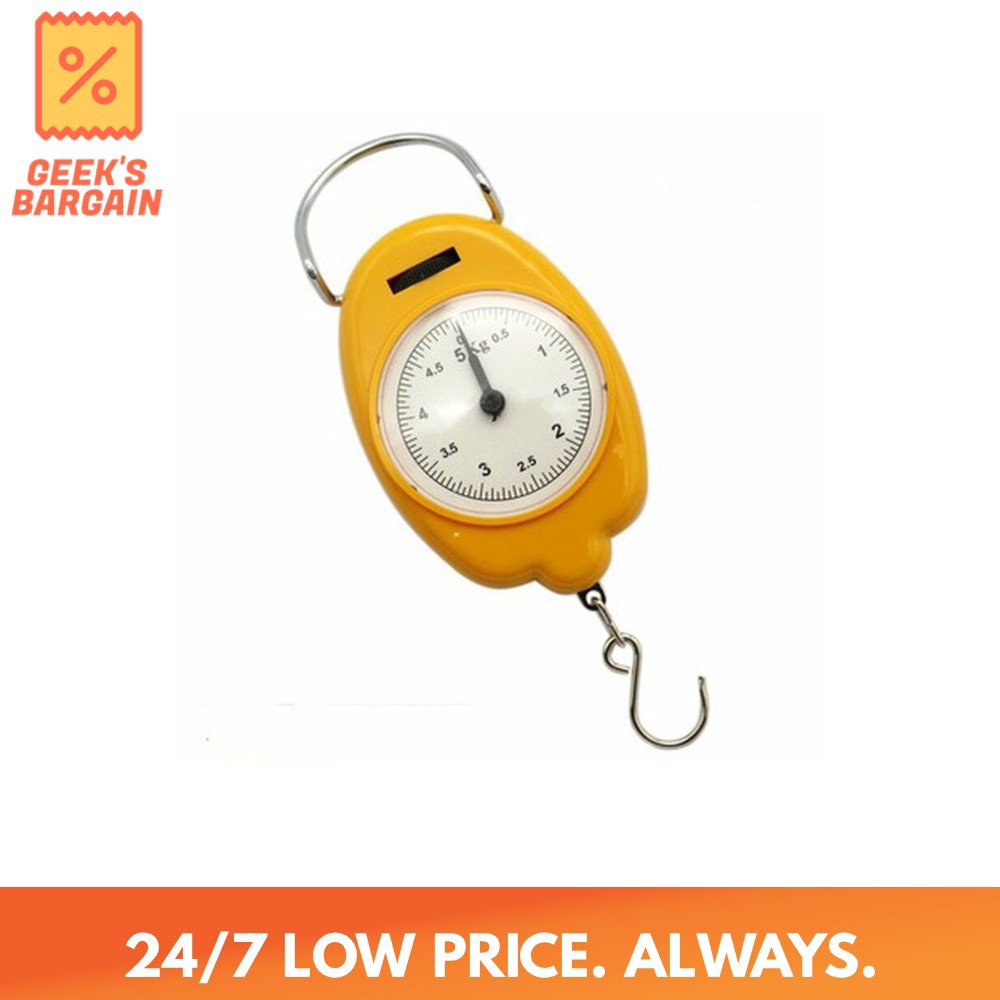 1PC 10kgs Portable Spring Scale Household Hanging Mechanical Mini Hand ...