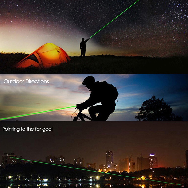 Laser Pointer Pen AAA Batteries Powerful Green Red Purple Blue Light ...