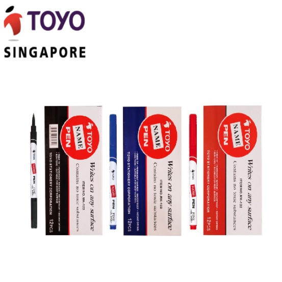 TOYO NAME PEN MARKER SET 12'S | Shopee Singapore