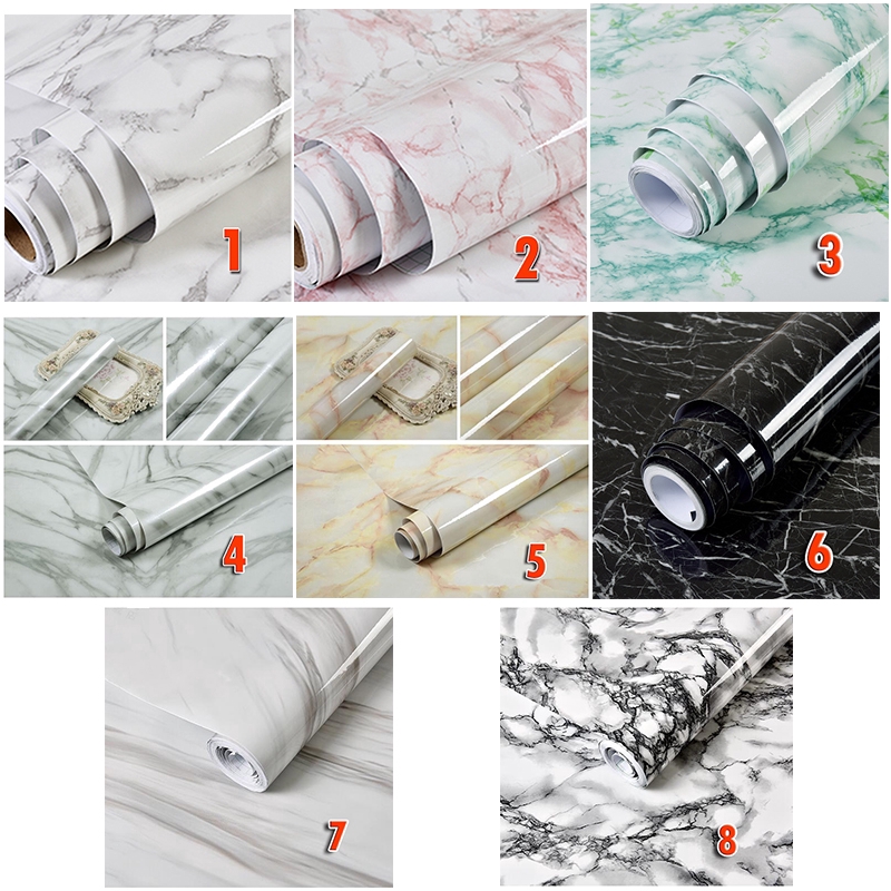 10M Marble Pattern Wall Sticker DIY Thick Waterproof Pvc Imitation ...