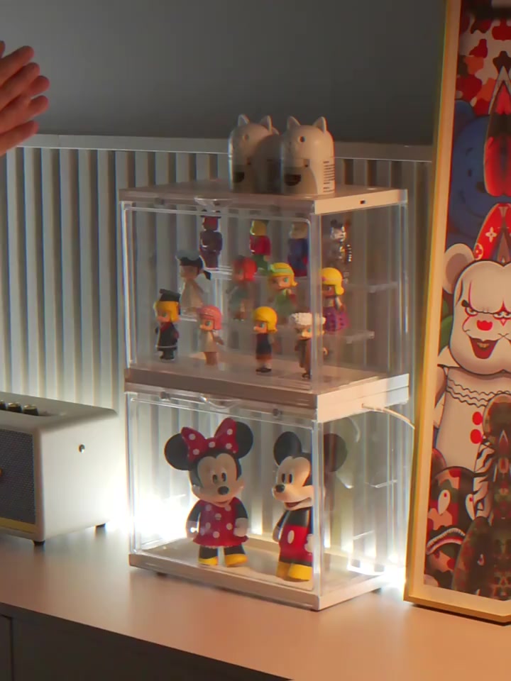 (Buy 3 Get 1 Free) LED Light Popmart Display Box Acrylic Display Case ...