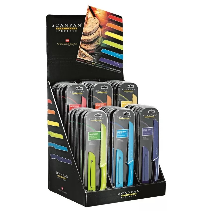 SCANPAN Spectrum 18cm Bread Knife with Sheath (5 Colours) | Shopee ...