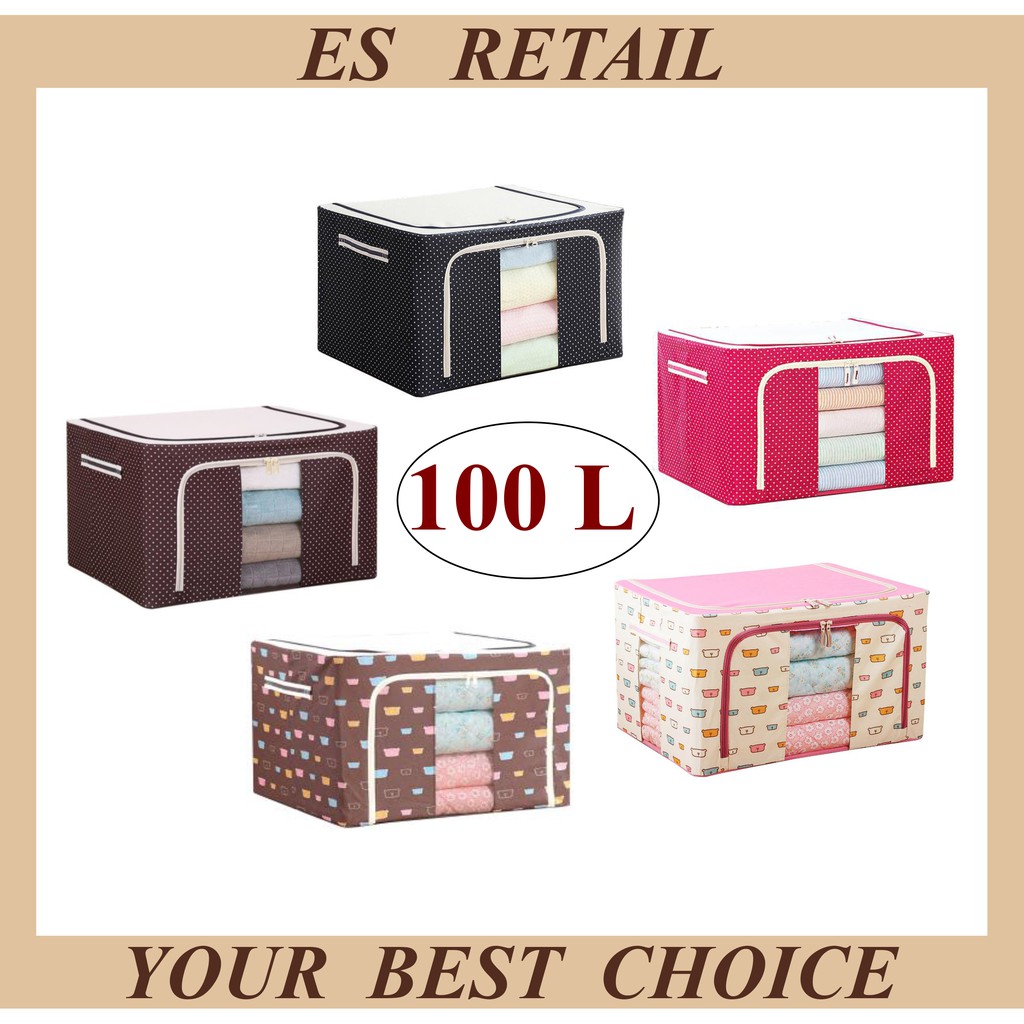 100L storage box Foldable storage box, Cloth storage box Collapsible ...