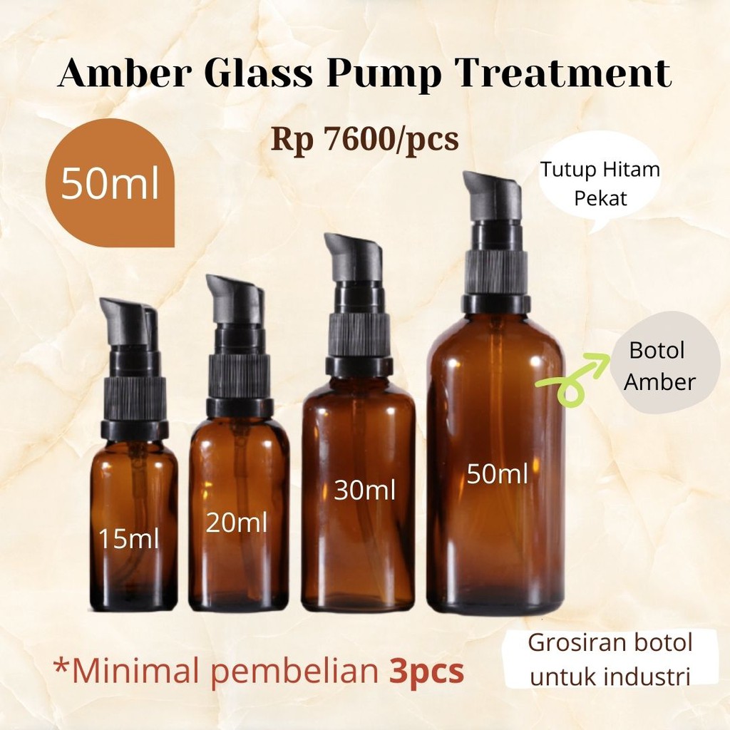 HITAM Cosmetic Bottle Shampoo Conditioner Treatment Refill Amber Brown ...