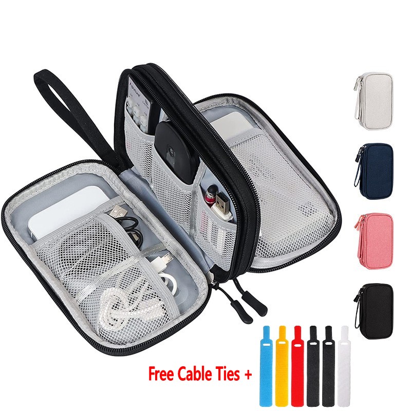 [Buy 1 Free 1 ]Multifunctional Zipper Cable Digital Storage Bag ...