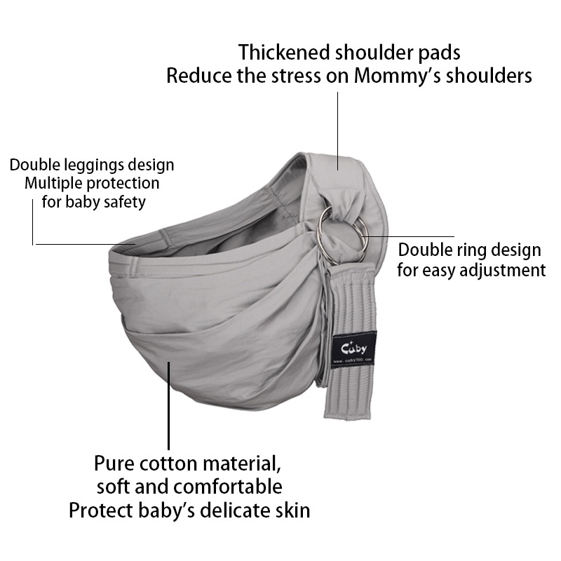 CUBY Baby Sling Ergonomic 4-in-1 Baby Carrier ,Soft Adjustable Ring ...