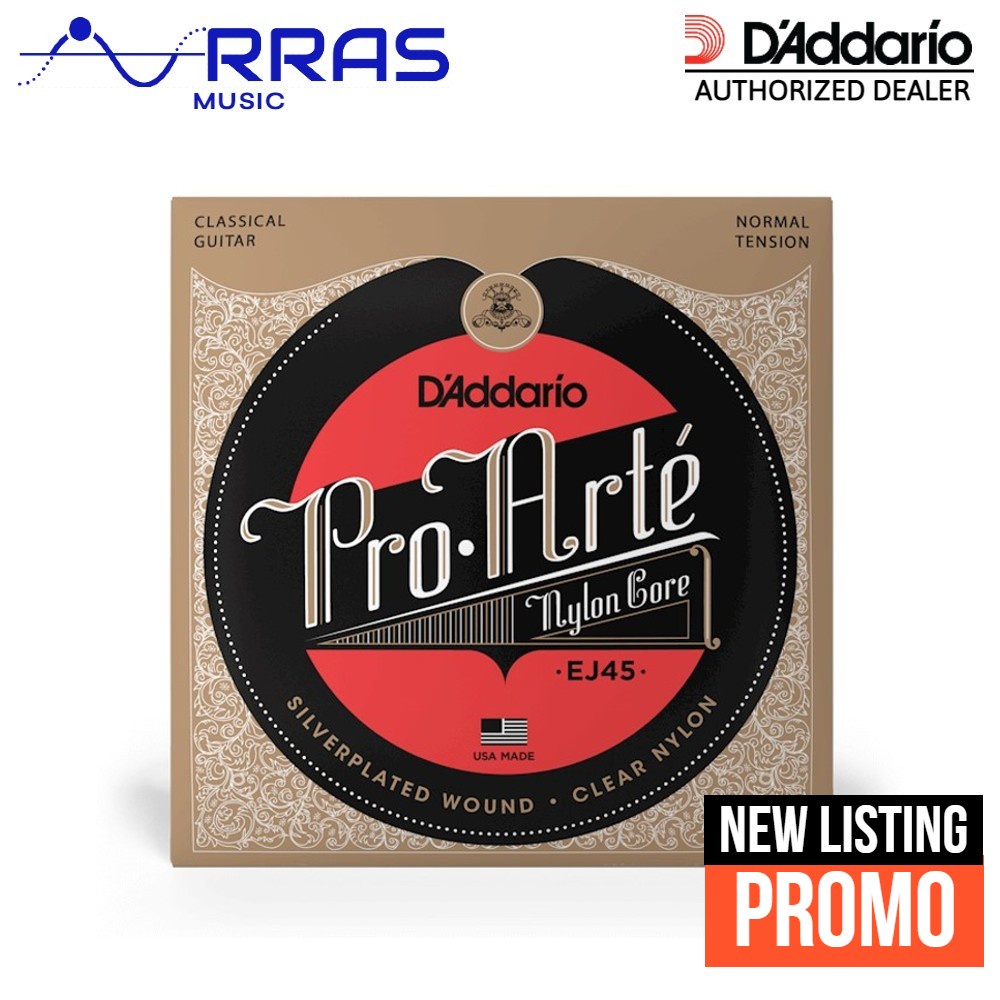 D'Addario EJ45 Pro-Arte Nylon Classical Guitar Strings, Normal Tension ...