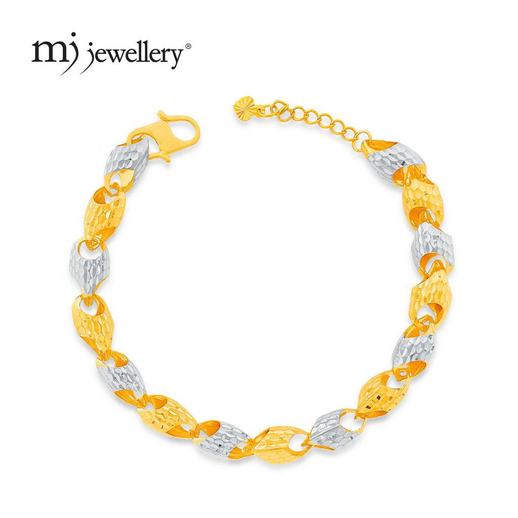 MJ Jewellery 375/9K Gold Bracelet T87 (L Size) | Shopee Singapore