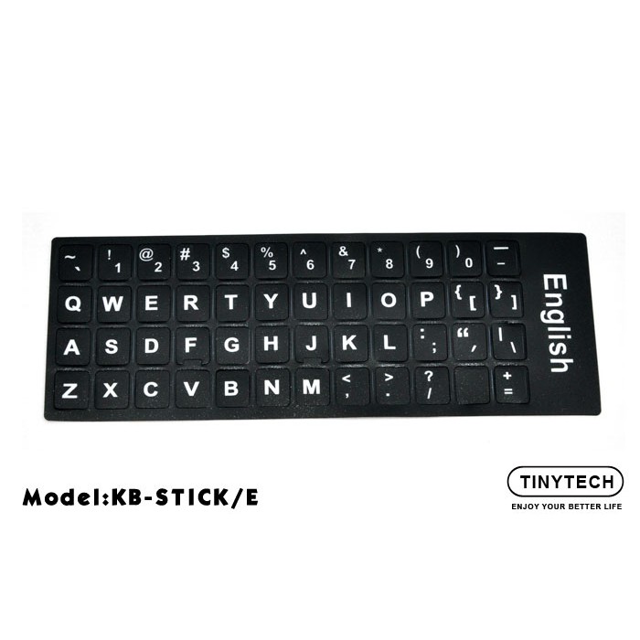 TINYTECH ENGLISH CAPS KEYBOARD STICKER (KB-STICK/E) | Shopee Singapore