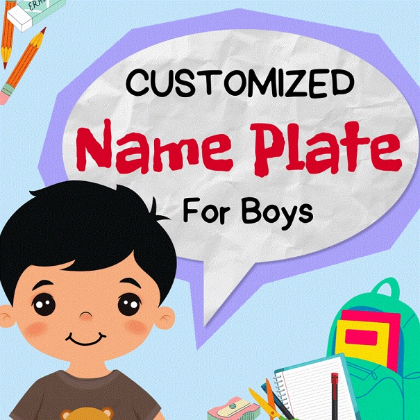 Customized LAMINATED Name Tag / Plate (FOR BOYS) | Shopee Singapore