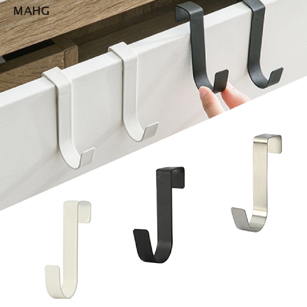 MAHG 2pcs S-Shaped Stainless Steel Hook Behind Kitchen Cabinet Door ...