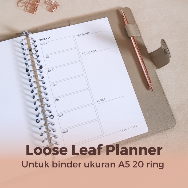 Fill in the A5 binder / Binder Refill A5 / planner weekly / planner to ...