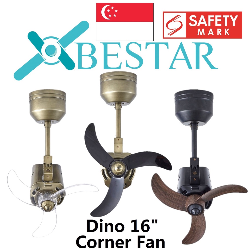 Bestar Dino 16" Corner Ceiling Fan | Shopee Singapore