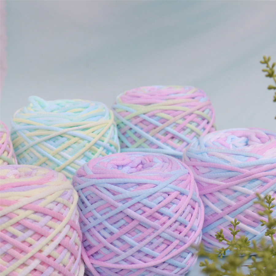 50G Macaron Cotton Cloth Rope Soft Crochet Yarn for Hand Craft Doll ...
