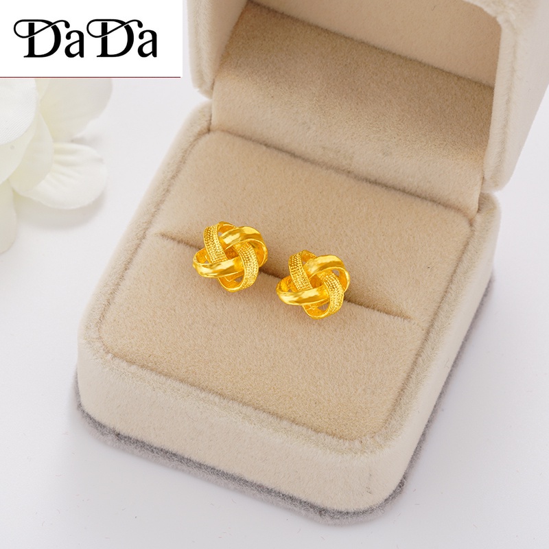saudi gold 916 pawnable legit Gold Earrings Original Trendy Simple ...