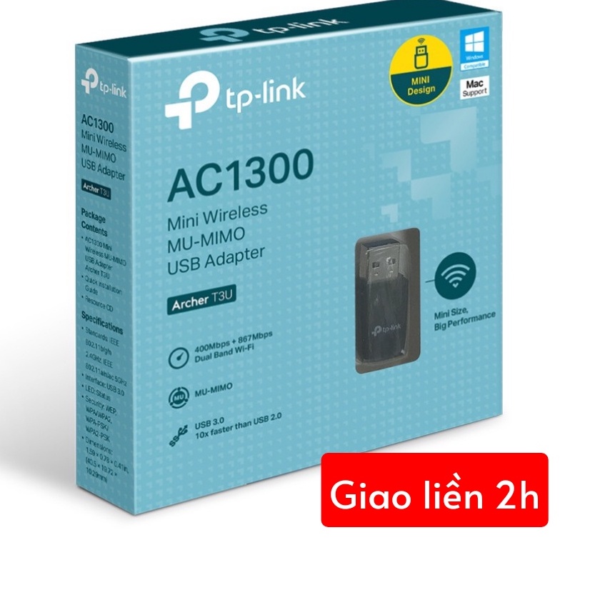 [FAST] USB WiFi TP LINK 1300 Mbps T3U 5ghz WiFi receiver for PC and USB ...