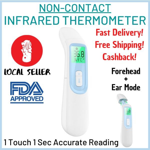 SG READY STOCK! Non Contact 2 In 1 Infrared Digital Forehead Ear ...