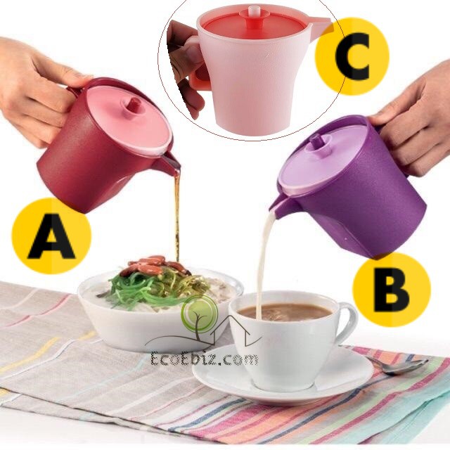 Tupperware Mini Pitcher 300ml [RED / PURPLE / PEACH ] condensed milk ...