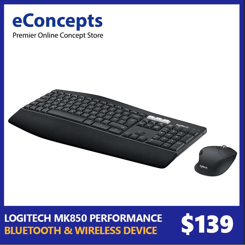 Logitech MK850 PERFORMANCE (Bluetooth & Wireless, Multi-Device ...