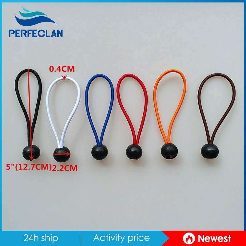 [PER.-12--] 6pcs 4" BALL BUNGEE CORD Tarp Elastic Tie Down Strap Canopy ...