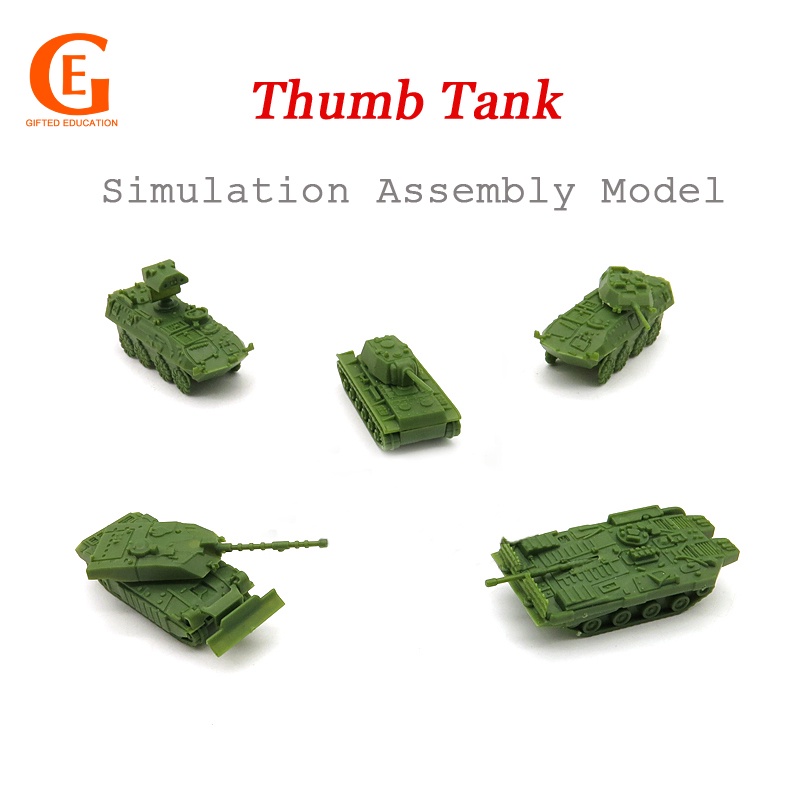 5Pcs Mini Assembled Tank Model Thumb Tank Model Military Vehicle Gift ...