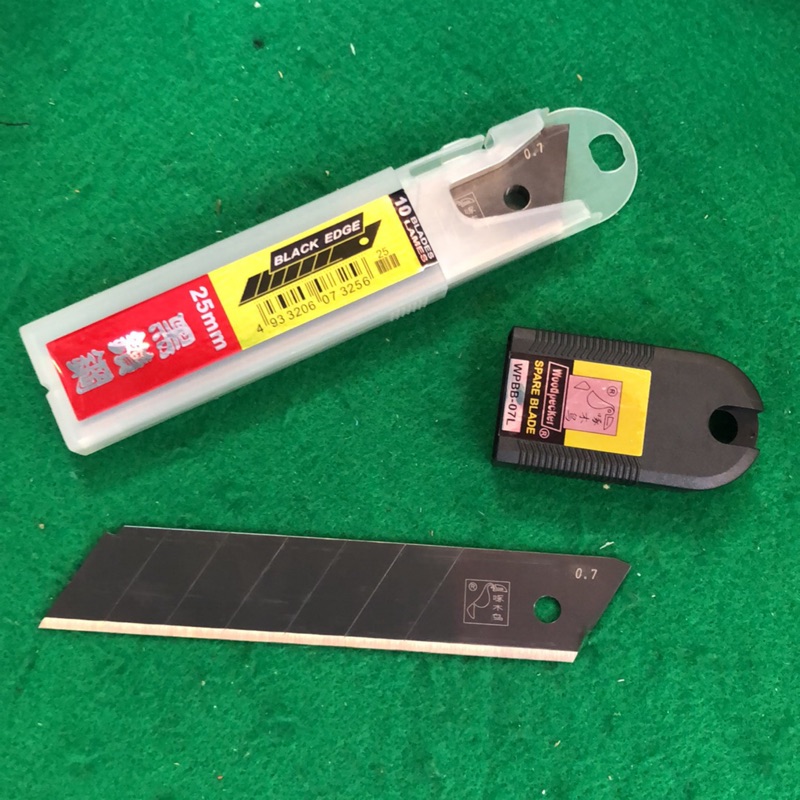 Tax Included 25mm Large Utility Blade Black Color 0.7 Thick Woodpecker ...