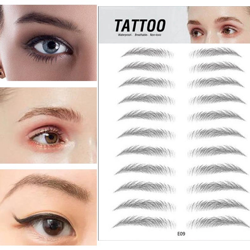 2020 4D Hair-like Eyebrow Model Tattoo Sticker / Waterproof Lasting ...