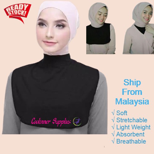 Neck Cuff-High Neck Collar Bib-Turtleneck Half Inner-Inner Tutup Leher ...