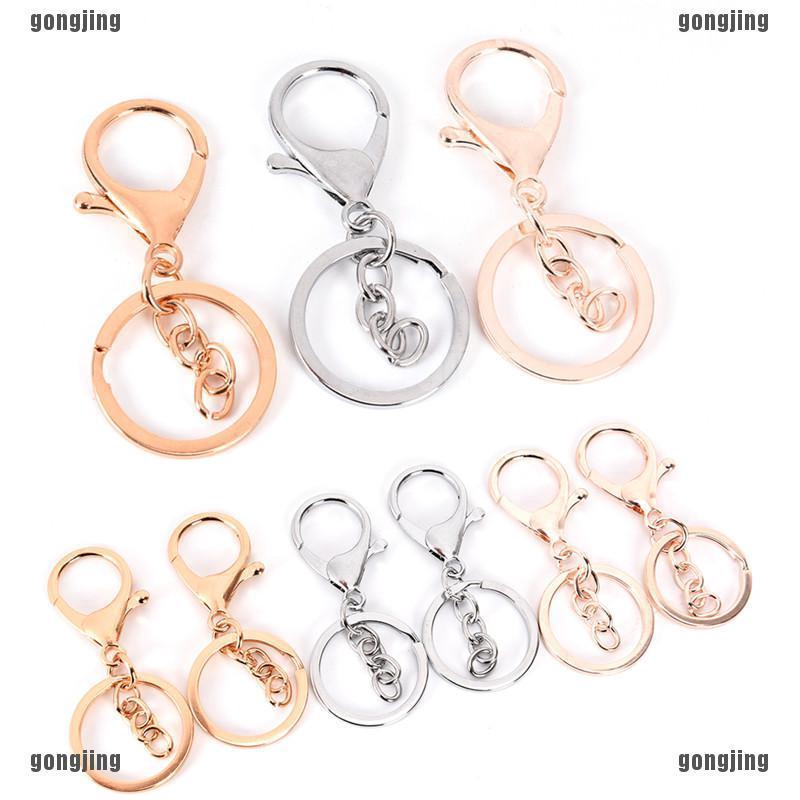 10PCS DIY Key Rings Jewelry Findings Lobster Clasp Keyring Making ...