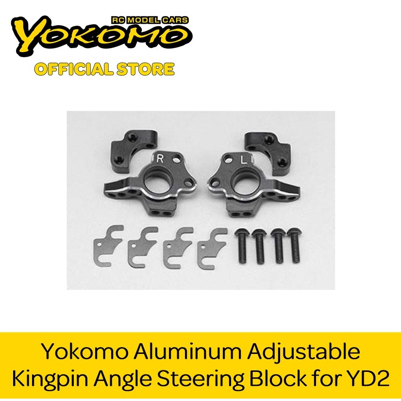 Yokomo Aluminum Adjustable Kingpin Angle Steering Block for YD2 (Y2 ...
