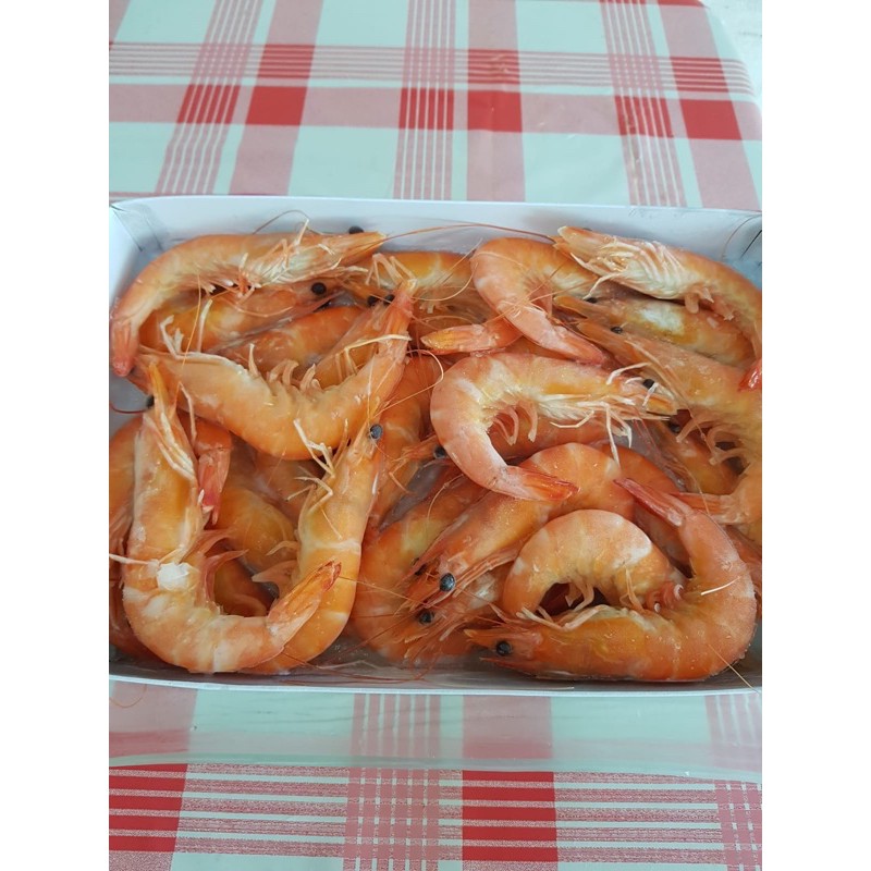 Frozen premium cooked sea tiger prawns (grade A) (Large size)(1pkt ...