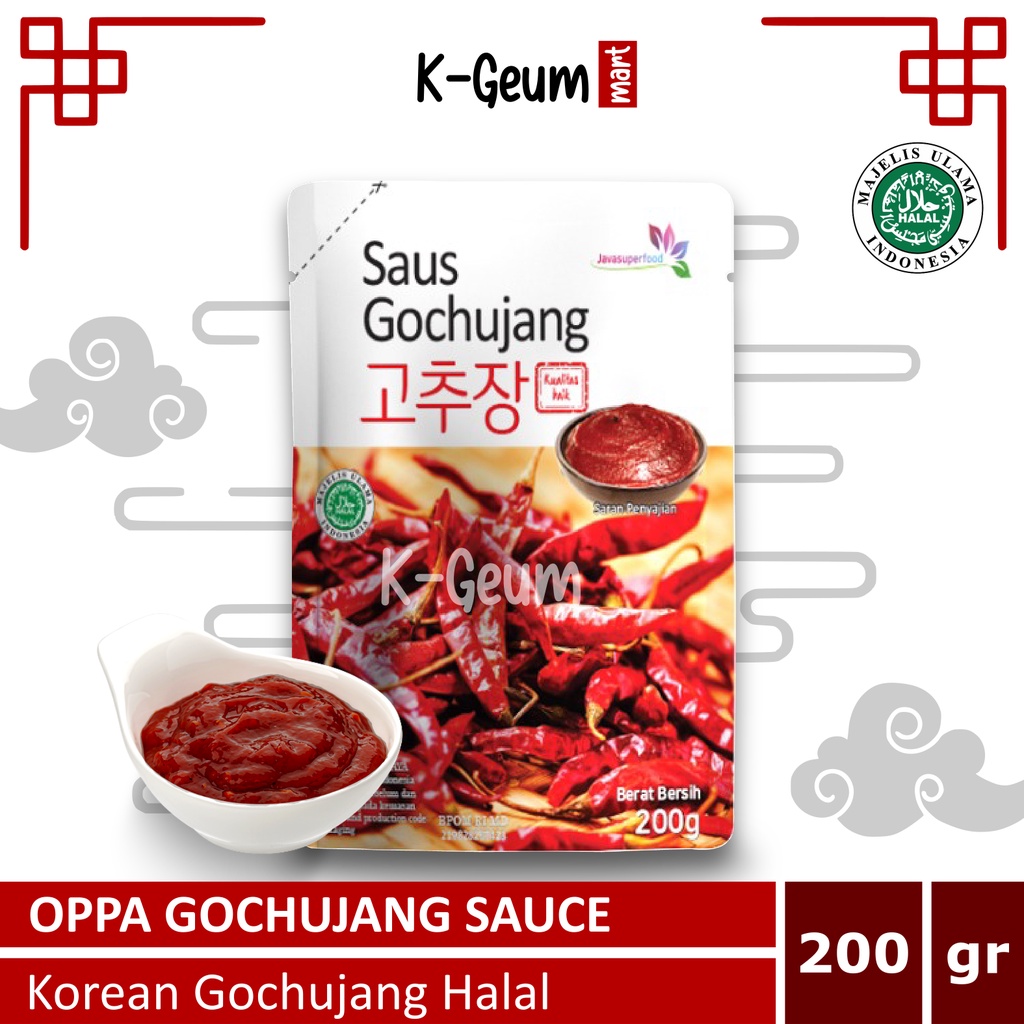 Oppa Gochujang Sauce | Halal Original Korean Flavor Gochujang Sauce 200 ...