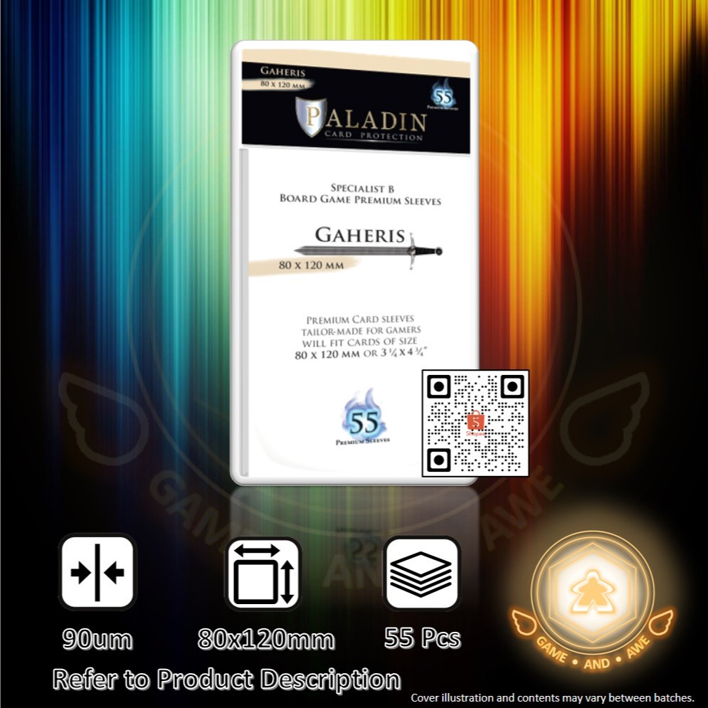 [GNA] 55 Pcs 80x120mm 90um Card Sleeves by Paladin™ Gaheris | 80 x 120 ...