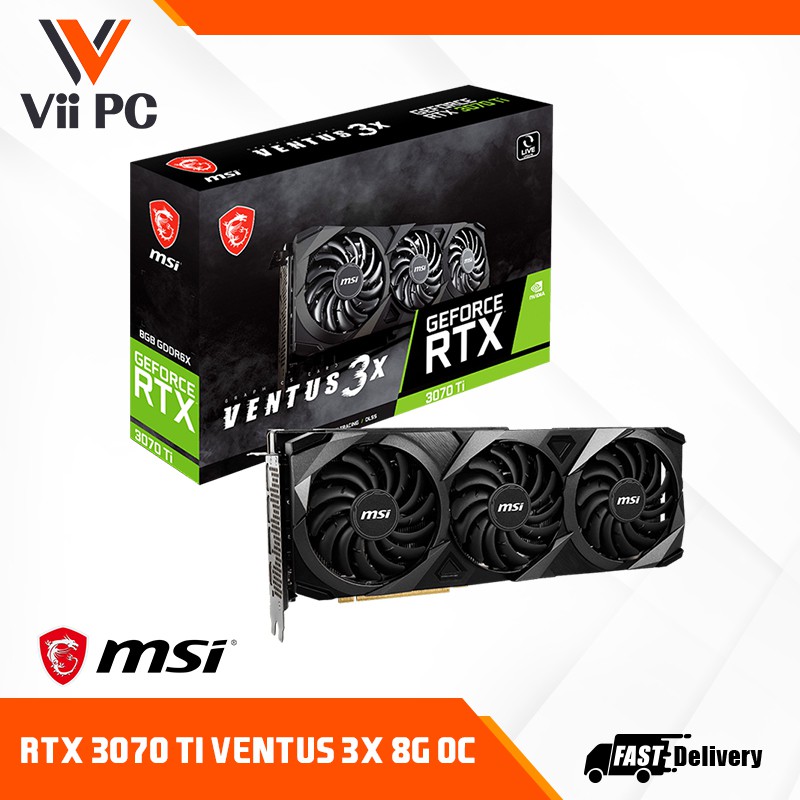 MSI Nvidia Geforce RTX 3070 Ti/ 3070Ti VENTUS 3X 8G OC 8GB GDDR6X ...