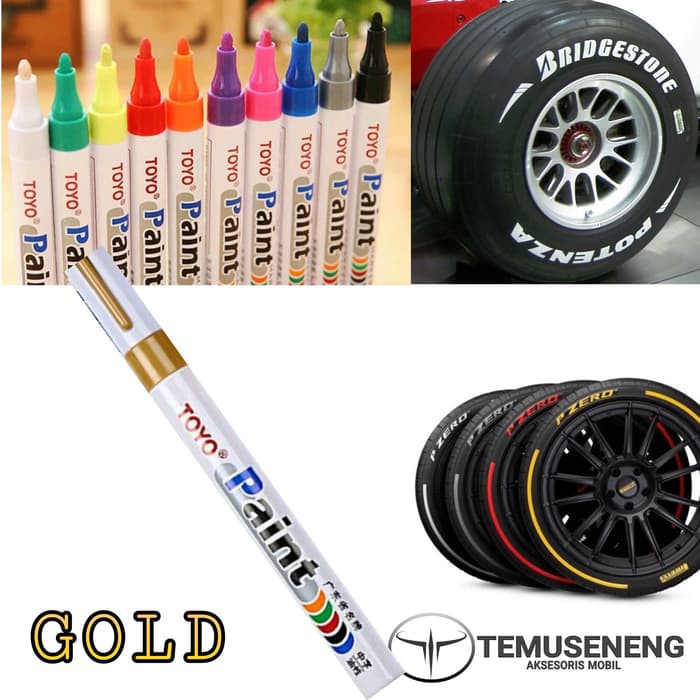 Gold Gold Color Tire Marker Car Motorcycle Wheel Toyo Paint Marker ...