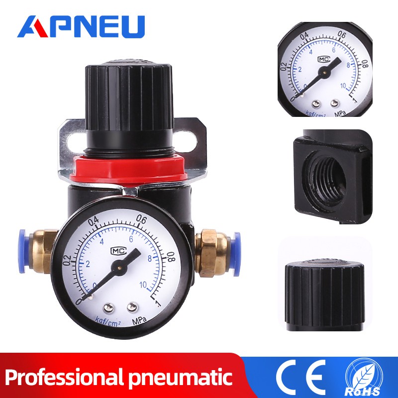 AR-2000 G1/4'' Pneumatic Mini Air Pressure Regulator Control Compressor ...