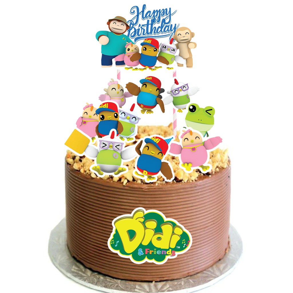 DIDI AND FRIENDS High Quality Paper Cake Topper Kek Cake Decor Cupcake ...