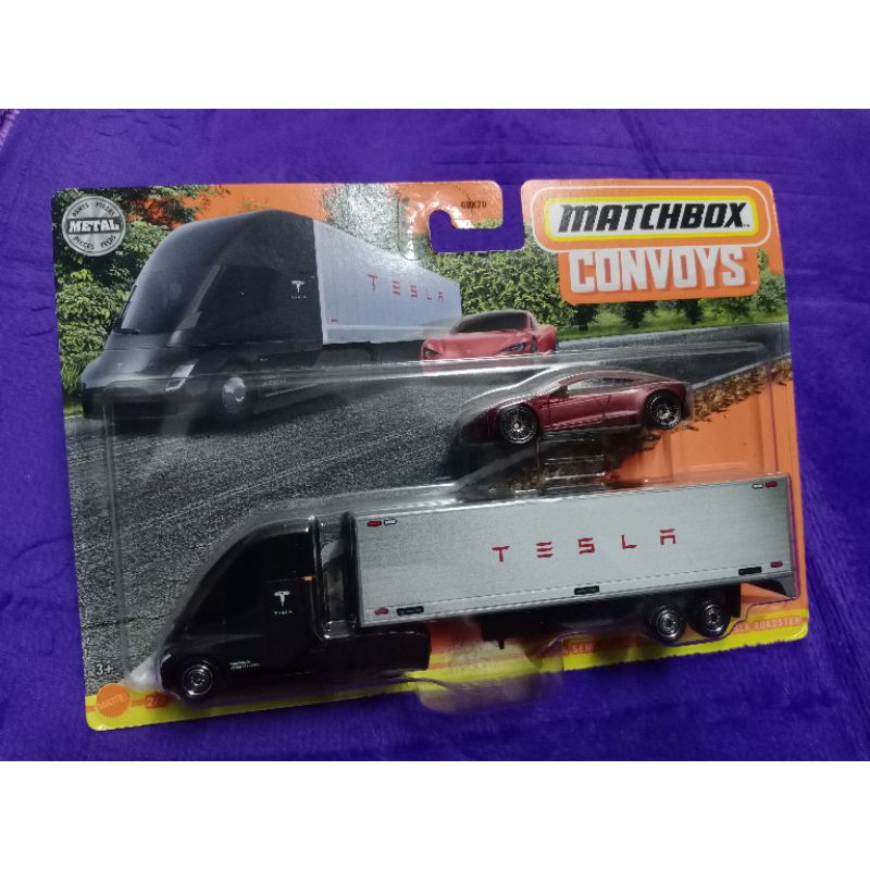 Matchbox Convoys Semi Box Trailer & Tesla Model S | Shopee Singapore