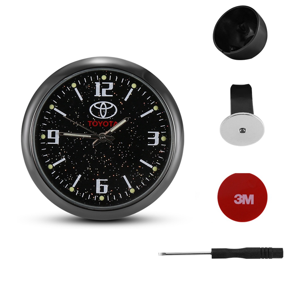 Toyota Car Clock Ornaments Mini Decoration Automotive Dashboard Time ...