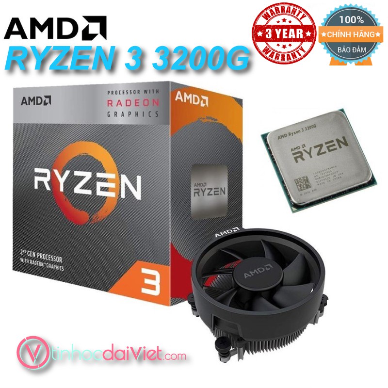 Cpu AMD Ryzen 3 3200G with Radeon Vega 8 Graphics Integrated - Genuine ...
