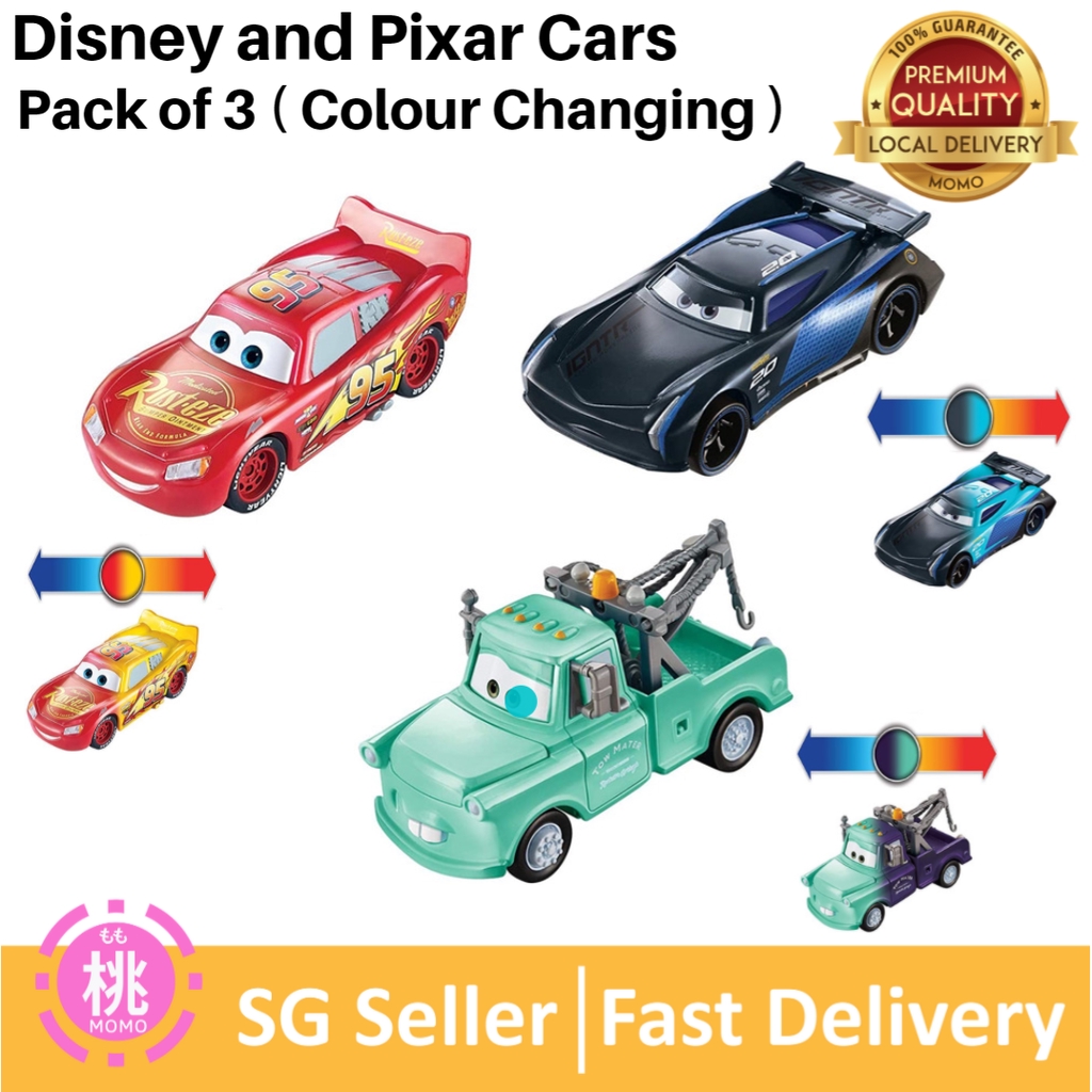 Disney and Pixar Cars Color Changers Lightning McQueen, Mater & Jackson ...