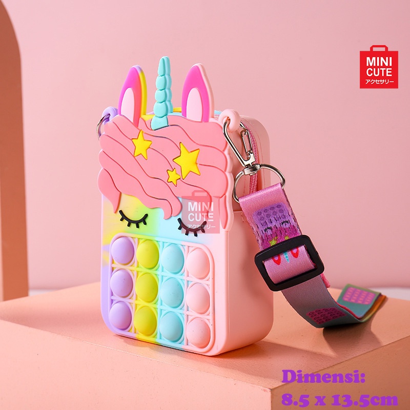 Pop IT RAINBOW UNICORN VIRAL CHILDREN'S BACKPACK SLING BAG! | Shopee ...