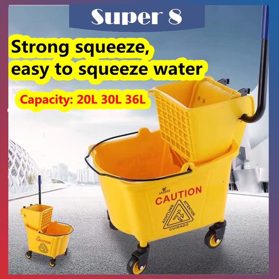 Heavy Shopping Mall Mop Bucket Commercial Bucket Heavy Duty Squeezer ...