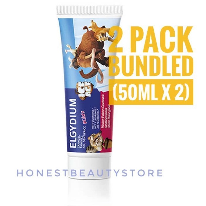 [Exp: 2024] Elgydium Kids Fresh Strawberry Ice Age Toothpaste 50ml X 2 ...