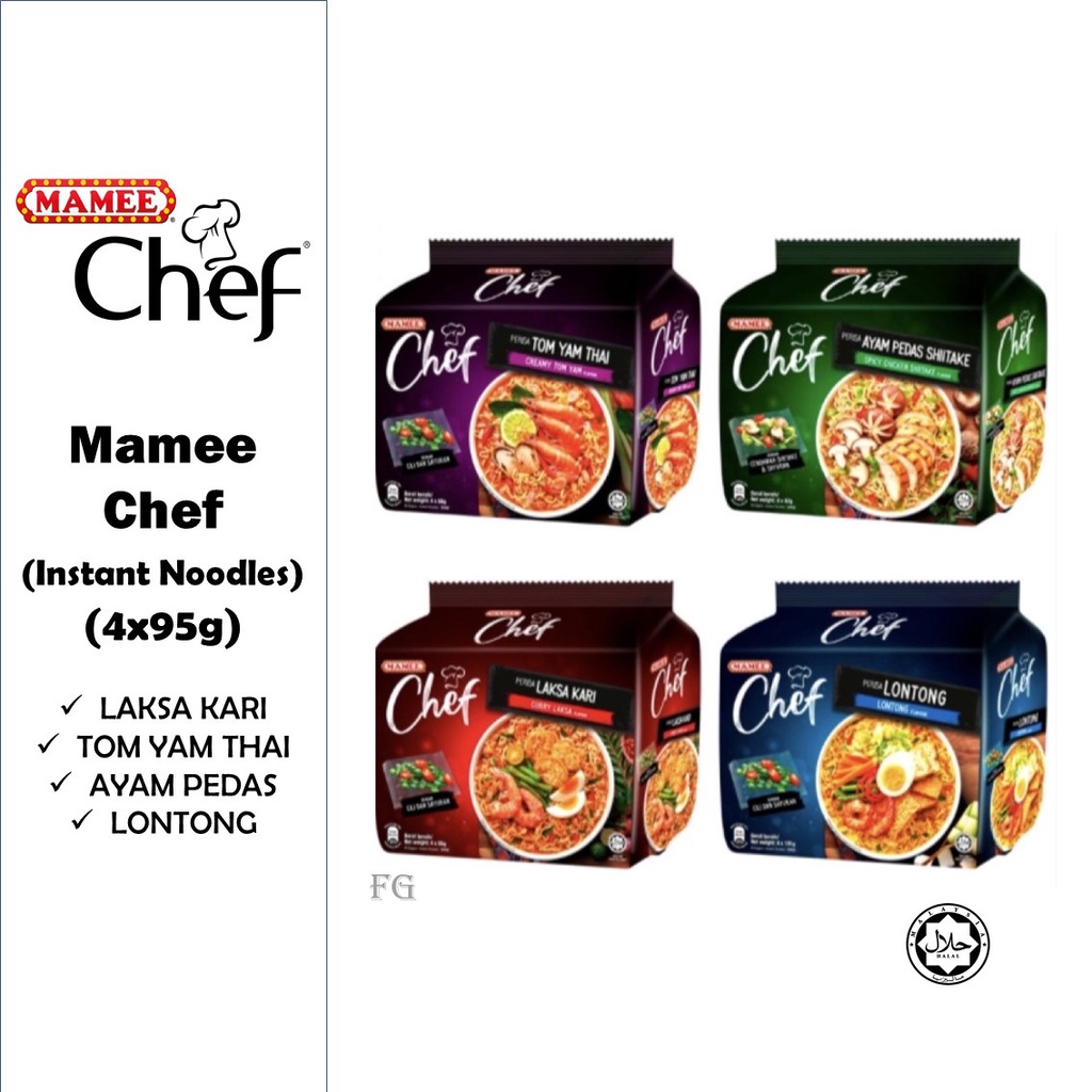 Mamee Chef lnstant Noodle 4X95 | Shopee Singapore