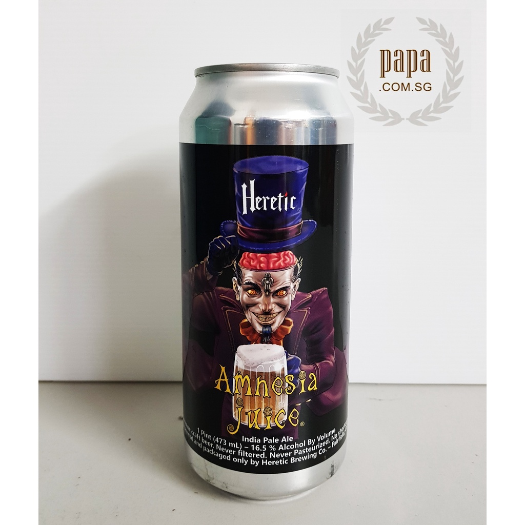 Heretic Brewing Co - Amnesia Juice - Quadruple IPA - 16.5% abv (1 x ...